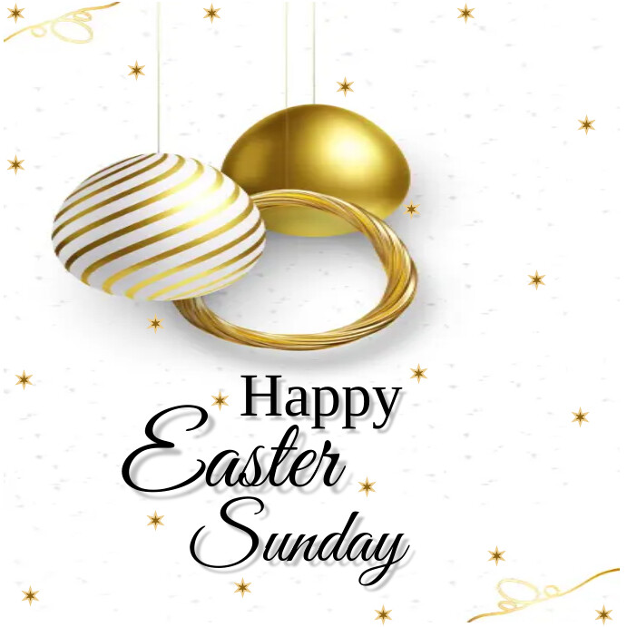 happy easter sunday instagram post Template | PosterMyWall