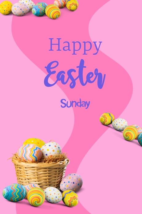Happy Easter Sunday Poster Template | PosterMyWall