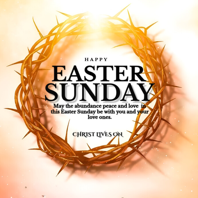 HAPPY EASTER SUNDAY TEMPLATE | PosterMyWall