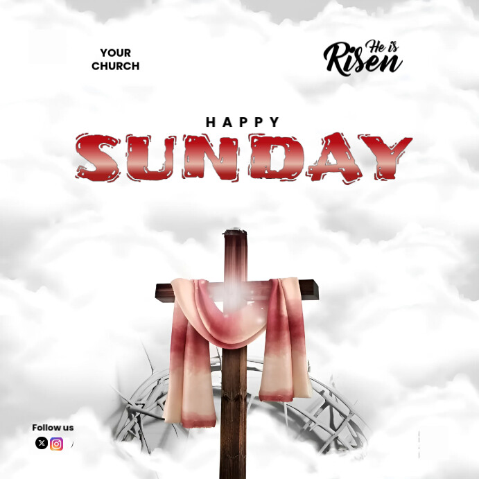 HAPPY EASTER SUNDAY TEMPLATE | PosterMyWall