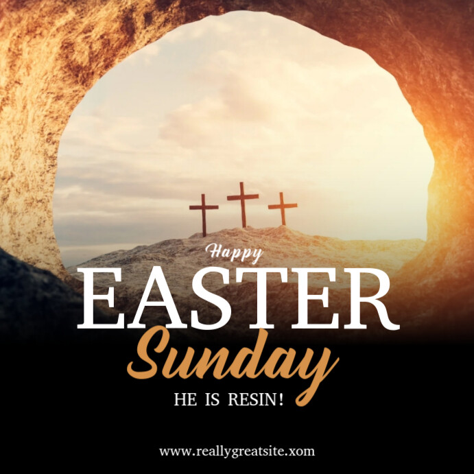 Modèle Happy Easter Sunday Template | PosterMyWall