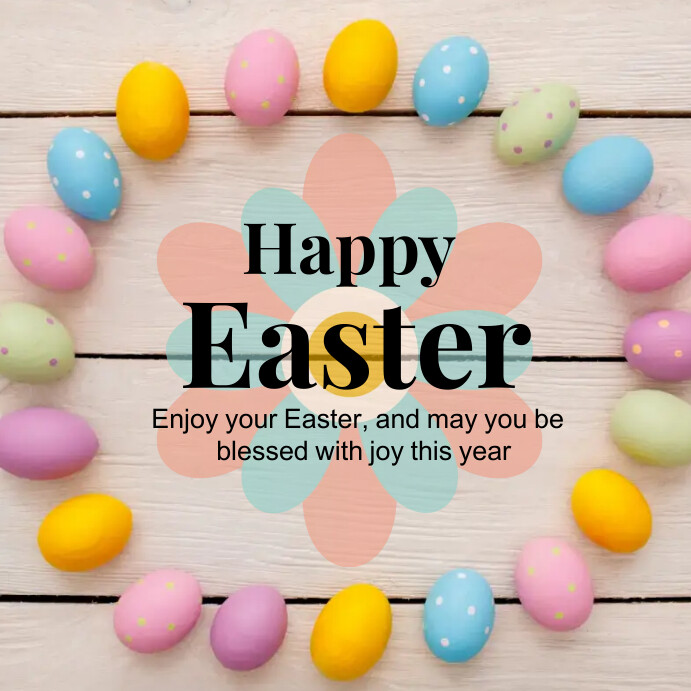 Happy easter template Instagram post | PosterMyWall