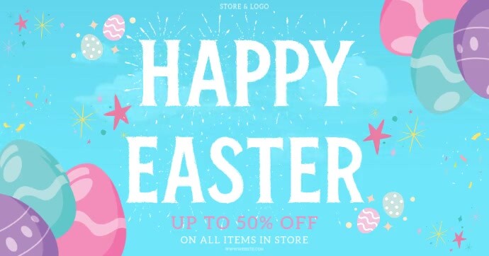 happy easter video banner Template | PosterMyWall