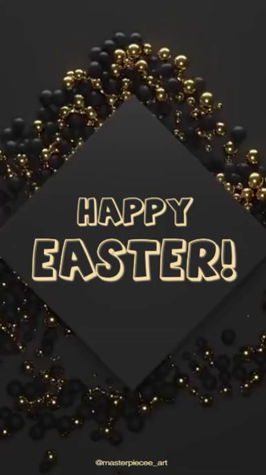 Plantilla de HAPPY EASTER VIDEO FLYER | PosterMyWall