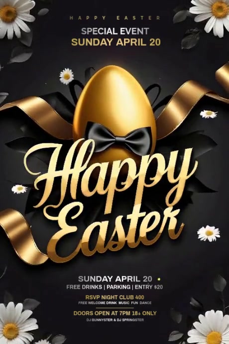 Plantilla de happy easter video template | PosterMyWall