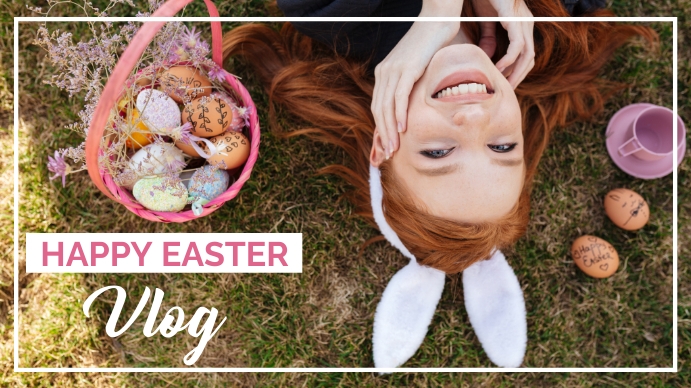 Happy Easter Vlog YouTube Thumbnail Template | PosterMyWall