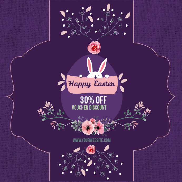 Happy Easter Voucher Discount Template | PosterMyWall