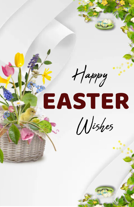 Copy of Happy Easter wishes Poster flyer template | PosterMyWall