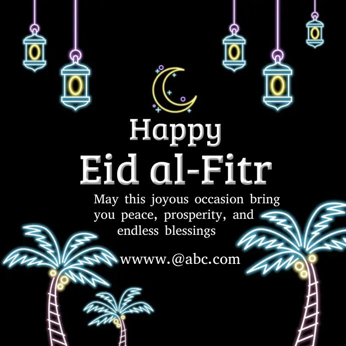 Happy Eid al-Fitr Template | PosterMyWall