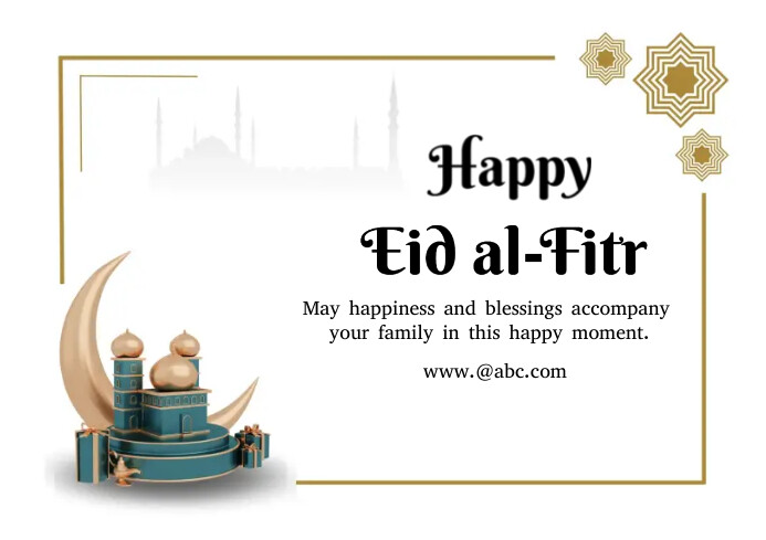 Happy eid al-fitr wish cards Template | PosterMyWall