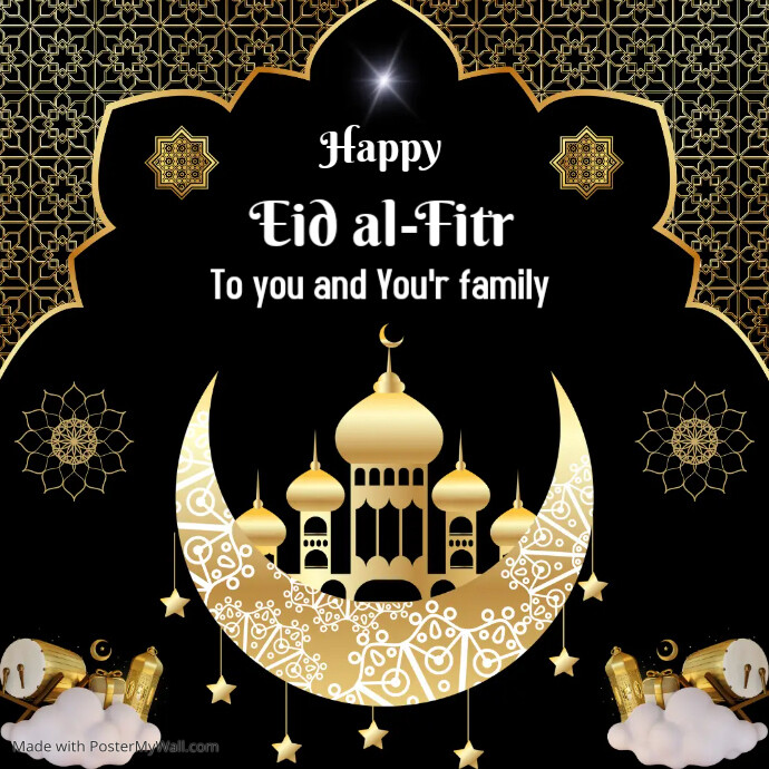 Happy Eid al-fitr wish templates | PosterMyWall