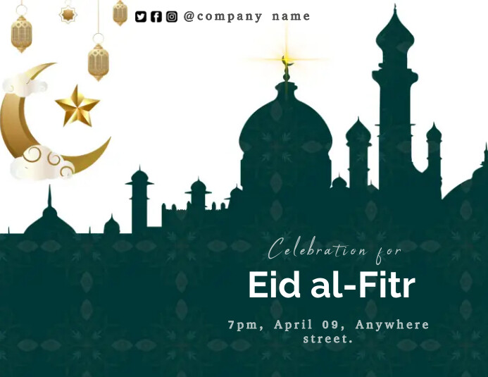 Happy eid fitr card (1) Template | PosterMyWall