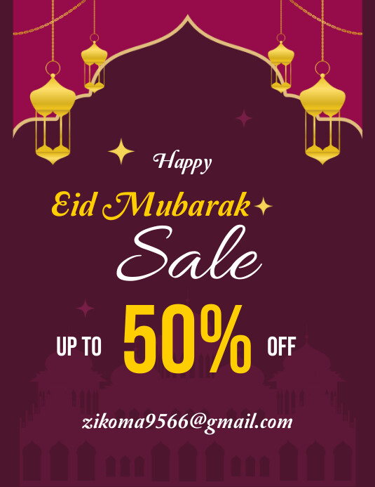 Happy Eid Mubarak sale Template | PosterMyWall