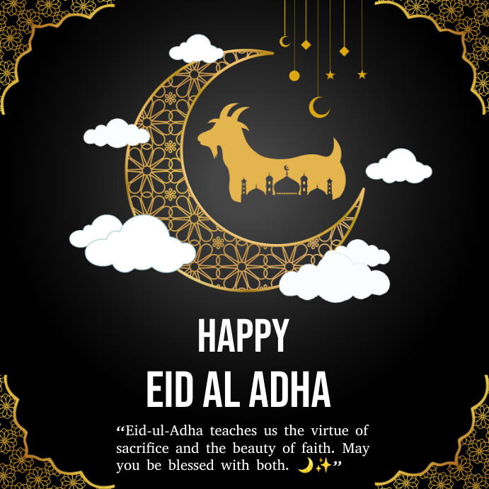 Happy Eid UL azha Template | PosterMyWall