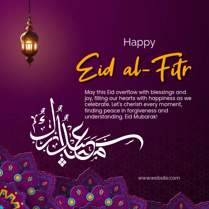 Happy Eid ul Fiter wishing templates | PosterMyWall