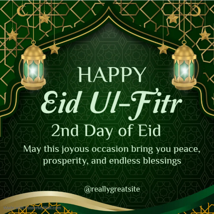 Plantilla de Happy Eid Ul-Fitr online greetings Card | PosterMyWall