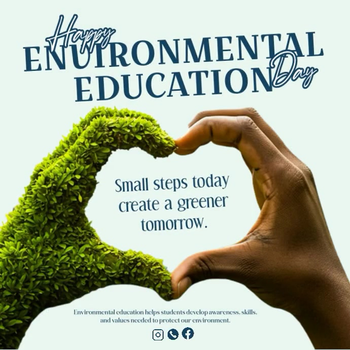 Happy Environmental Education Day Ads Template | PosterMyWall