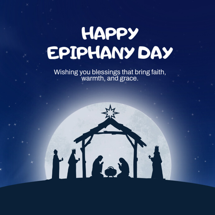 Happy epiphany Day Wish Card Template | PosterMyWall