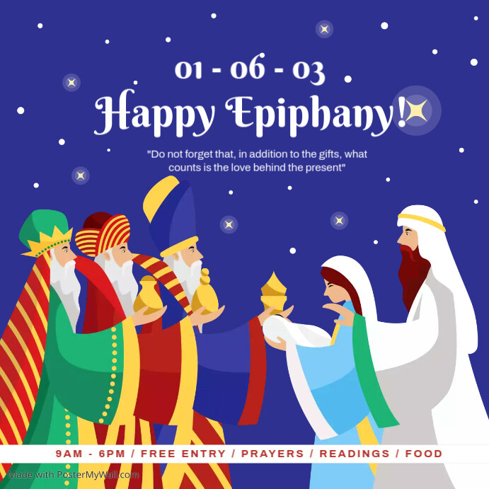 HAPPY EPIPHANY Template | PosterMyWall