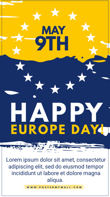 Copy of Happy Europe Day | PosterMyWall