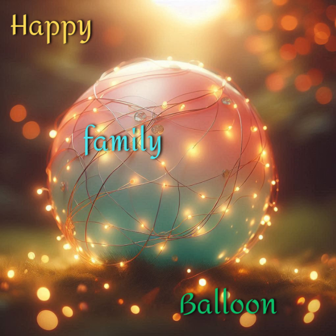 Happy family balloon Family Celebration Instagram Post Template ...