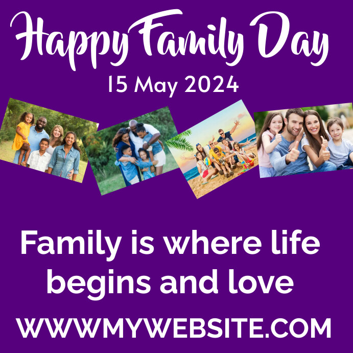 Happy Family day flyers Template | PosterMyWall