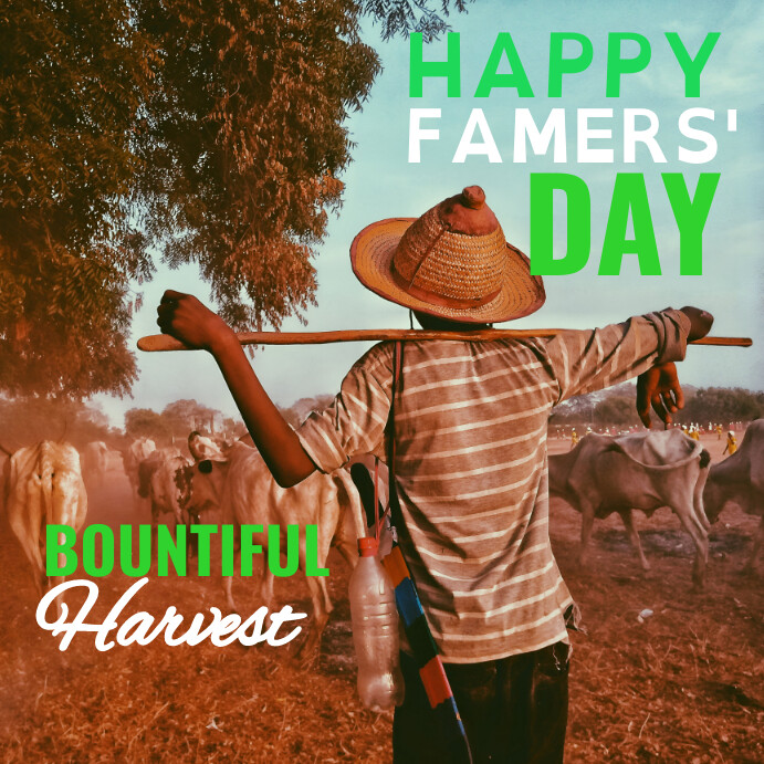 Happy farmers' day Template | PosterMyWall