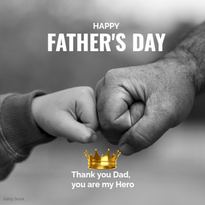 Happy Father's Day, you are my hero Template | PosterMyWall