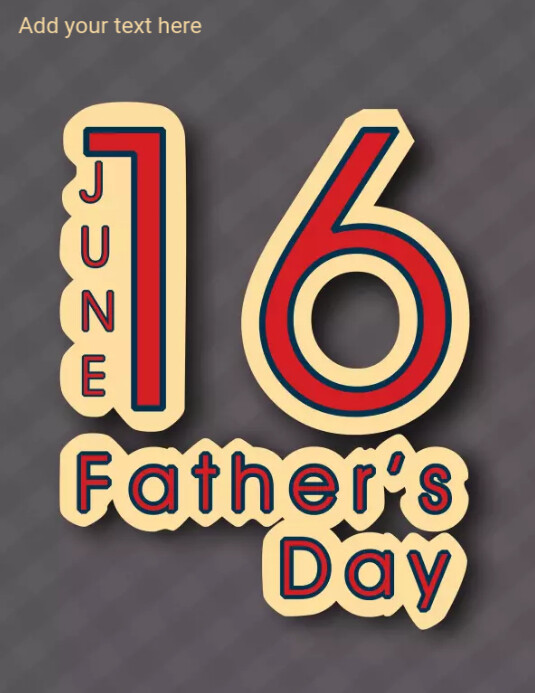Happy father's day 16 June flyer post templat Template | PosterMyWall