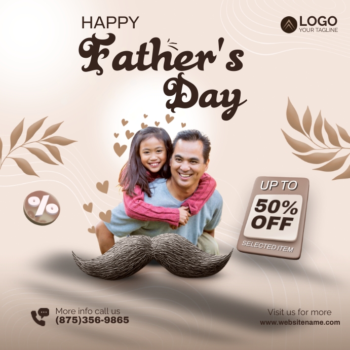Happy Father's Day Ads Template | PosterMyWall