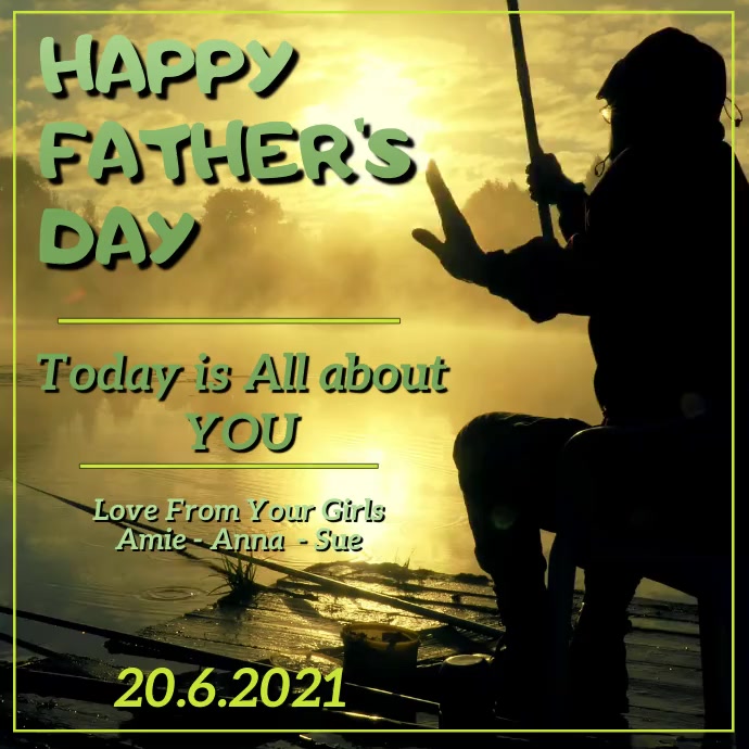 Happy Father's Day Fishing Template | PosterMyWall