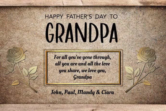 Happy Father's Day Grandpa Template | PosterMyWall