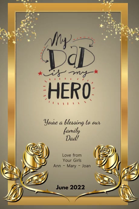 Happy Father's Day Hero Template | PosterMyWall