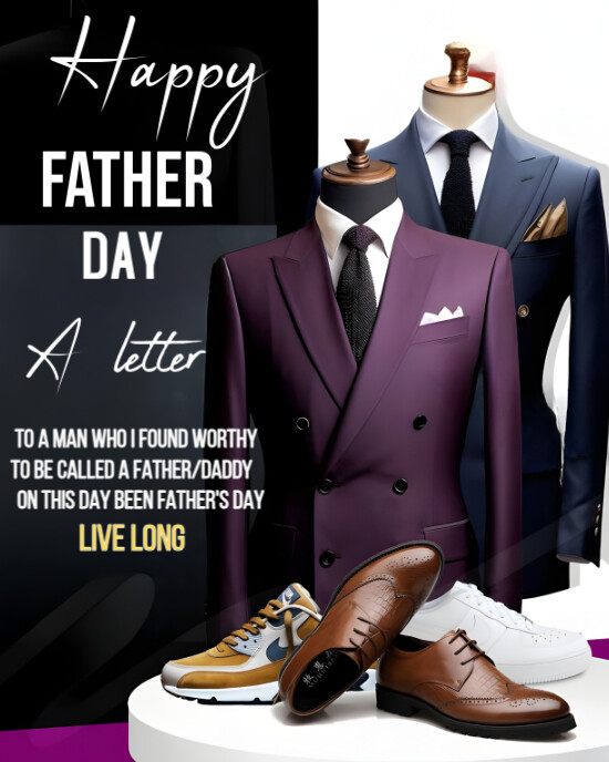 Happy Father's Day Instagram Portrait Template | PosterMyWall