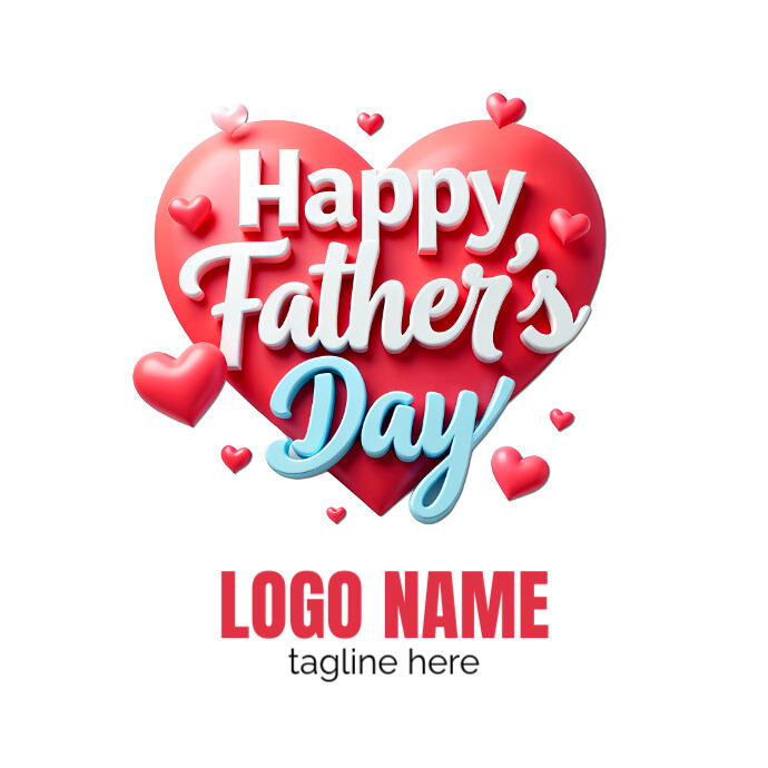 Copy of Happy father's day logo | PosterMyWall
