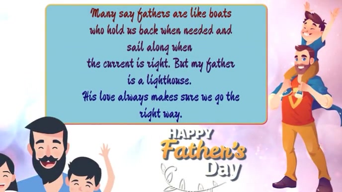 Happy Father's Day Wishes Animated Template | PosterMyWall