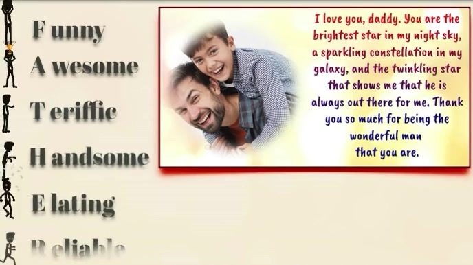 Happy Father's Day Wishes Animated Template | PosterMyWall