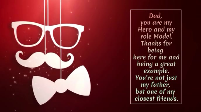 Happy Father's Day Wishes Animated Template | PosterMyWall