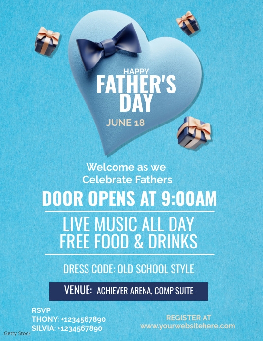 Happy Fathers Day fathers Day Event Template | PosterMyWall