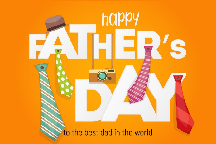 Happy Fathers Day Poster Design Template | PosterMyWall