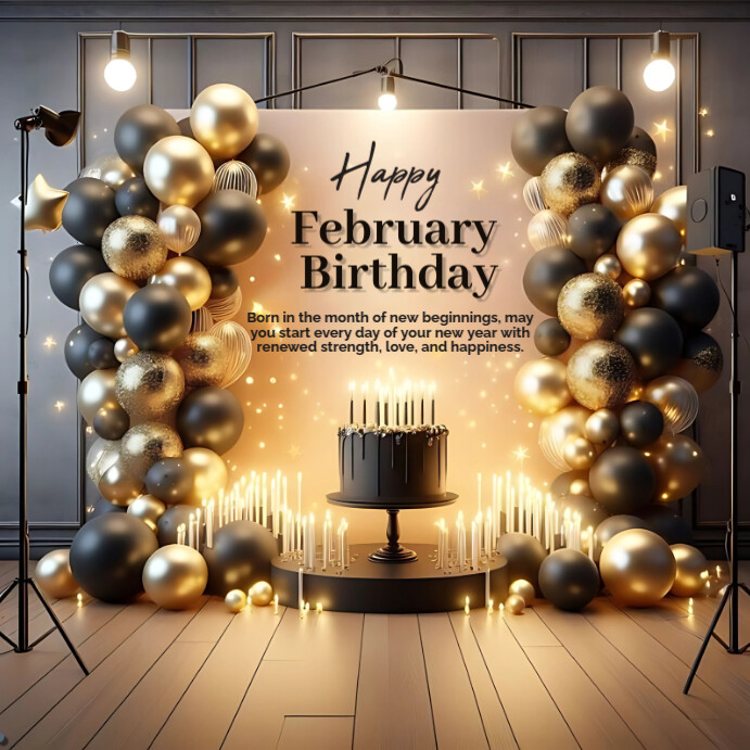 Happy February birthday Template | PosterMyWall