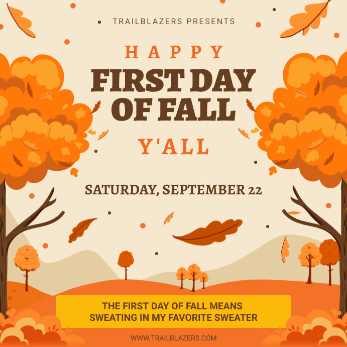 Copy of Happy first day of fall y'all wish | PosterMyWall