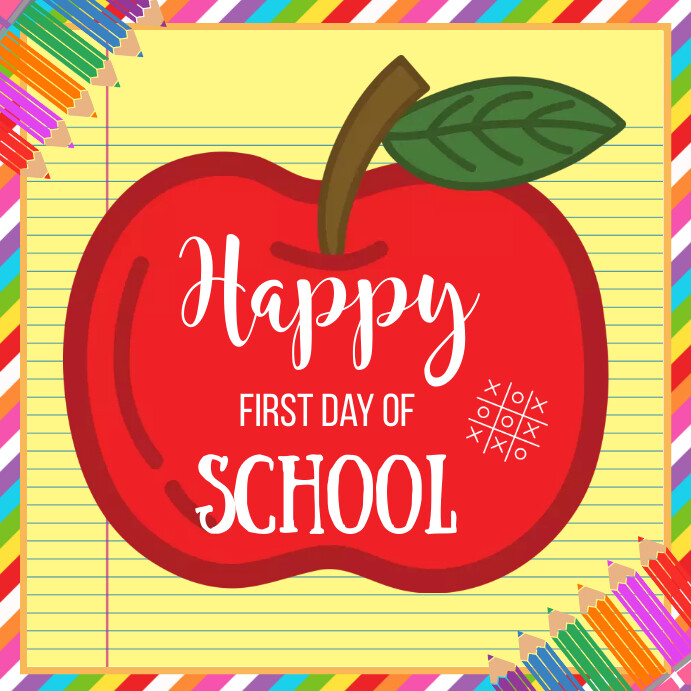 Happy first day of school tag Template | PosterMyWall