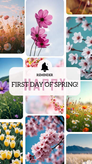 Copy of Happy First day of spring instagram story design template ...