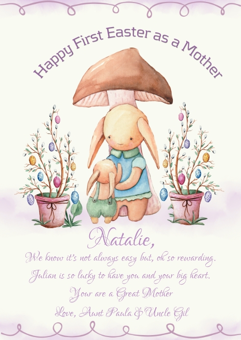 Copy of Happy First Easter as a Mother Greeting | PosterMyWall