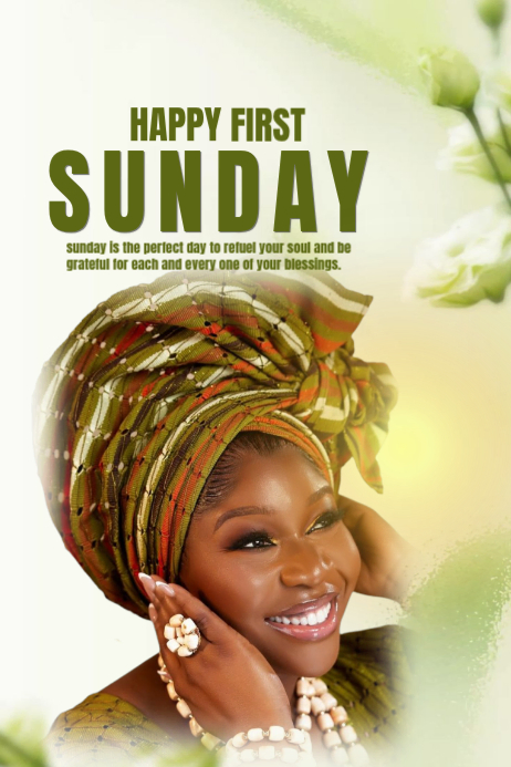 HAPPY first Sunday Template | PosterMyWall