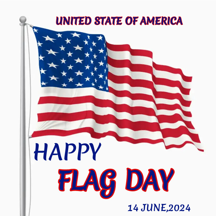 Happy Flag Day Instagram Post 2024 Template | PosterMyWall
