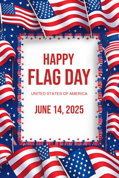 Happy flag day poster design template | PosterMyWall