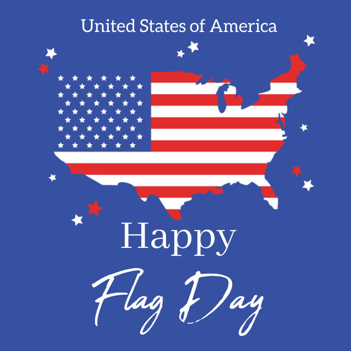 Happy flag day template online greeting cards | PosterMyWall