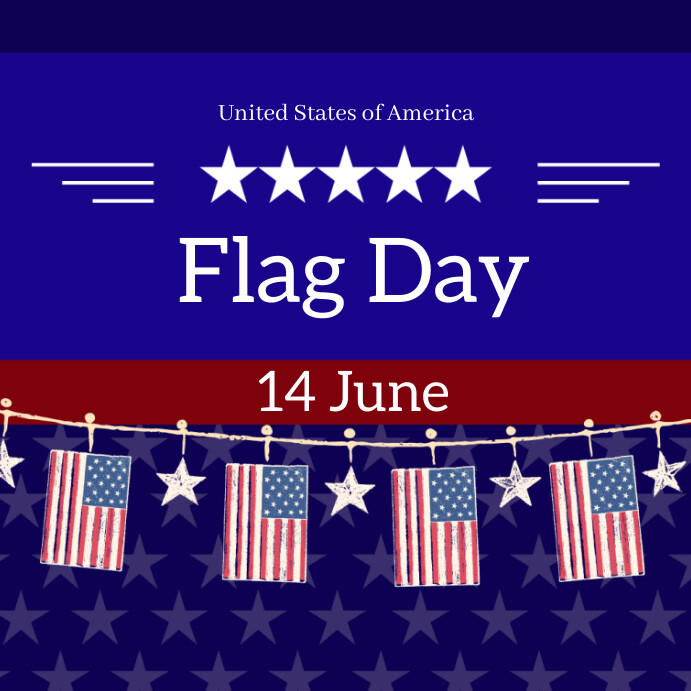 Copy of Happy flag day template online greeting cards | PosterMyWall
